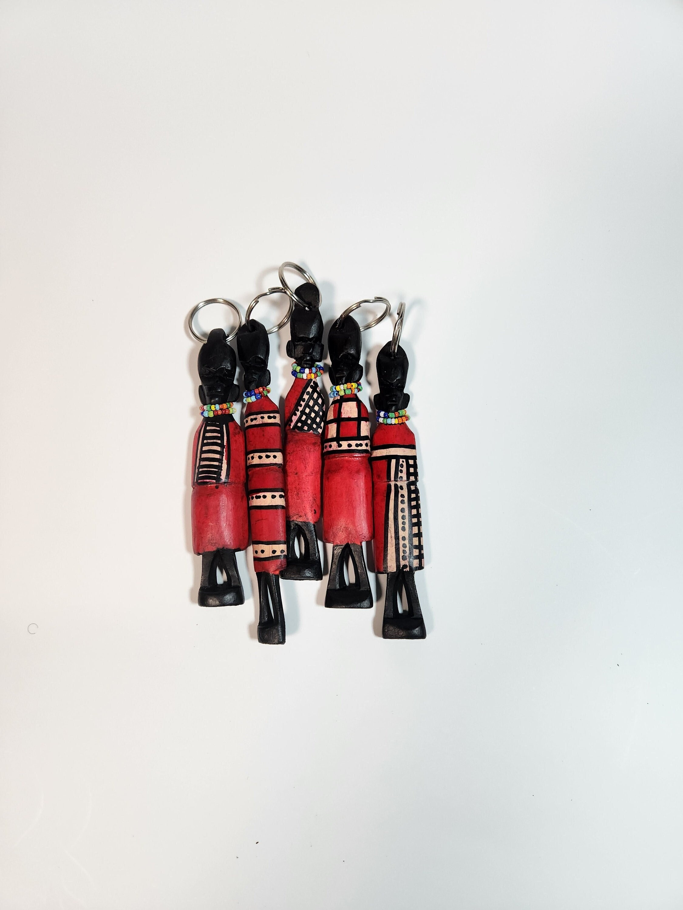 Maasai Hand Carved Key Chain - Etsy