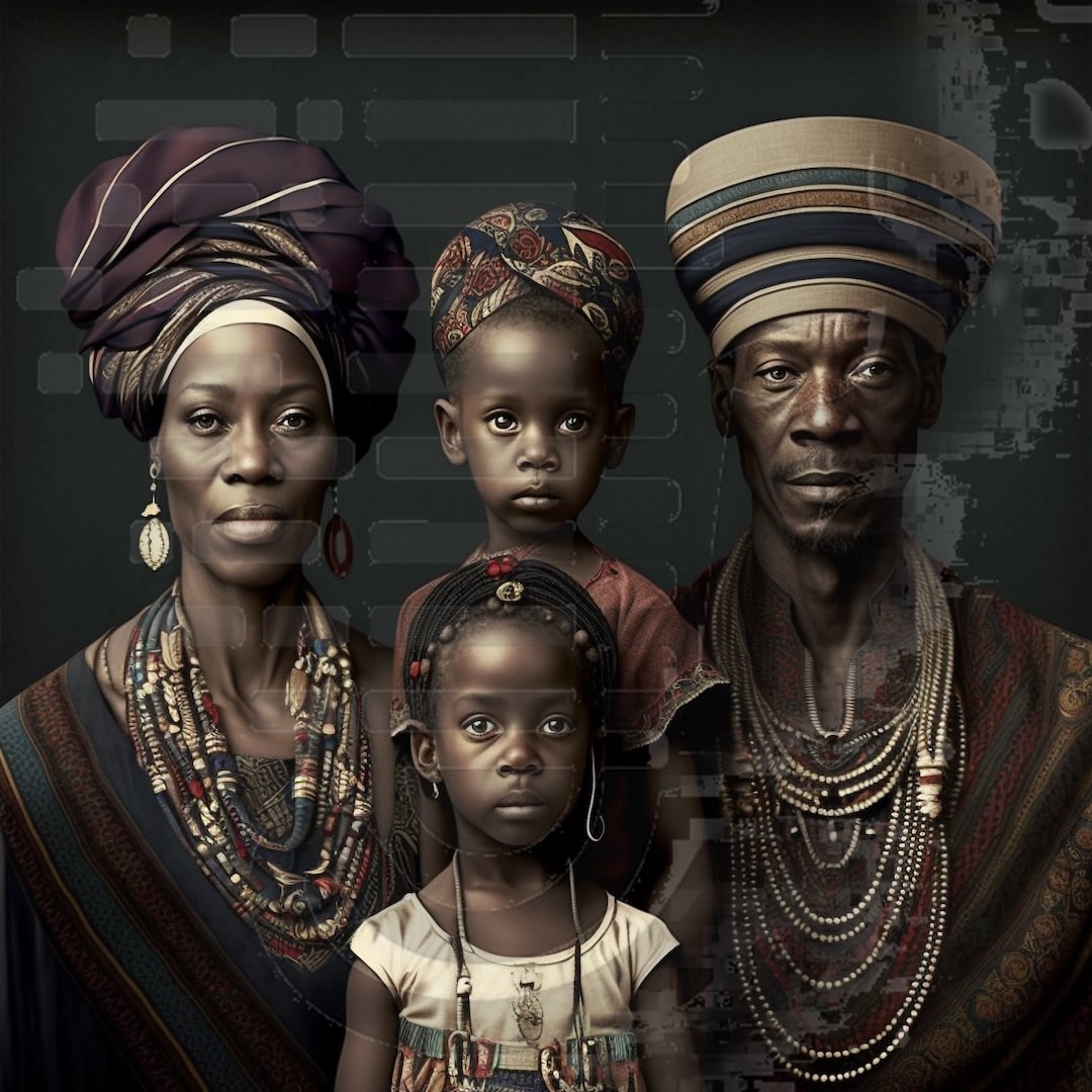 African Family Portrait African Art Collection Digital Download - Etsy