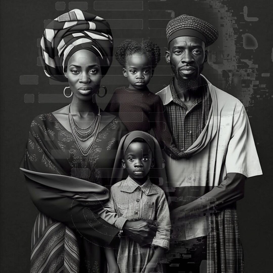 African Family Portrait | African Art Collection | Digital Download ...
