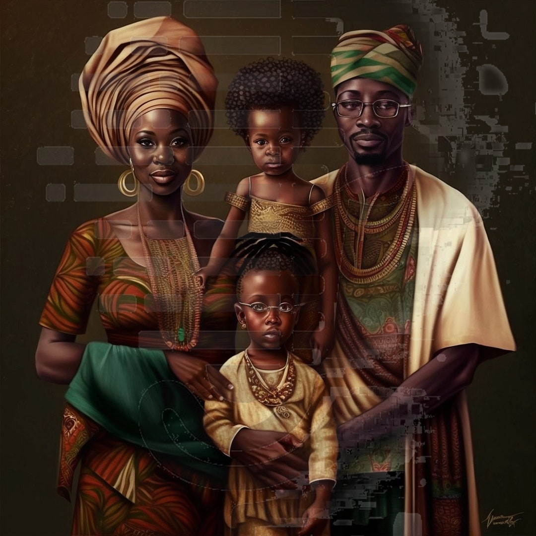 African Family Portrait African Art Collection Digital Download - Etsy