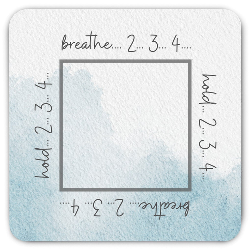 Blue Box Breathing Magnet / Calming / Release Tension Reminder / Daily ...