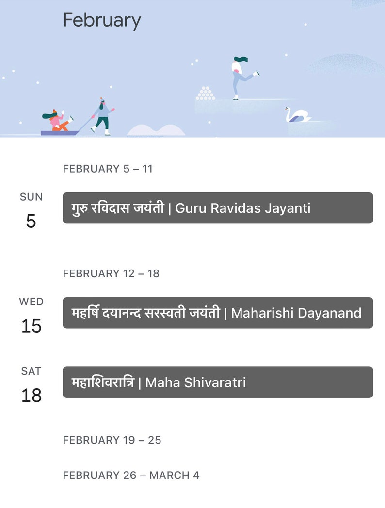 2023 Digital Hindi Calendar of Indian Holidays - Etsy
