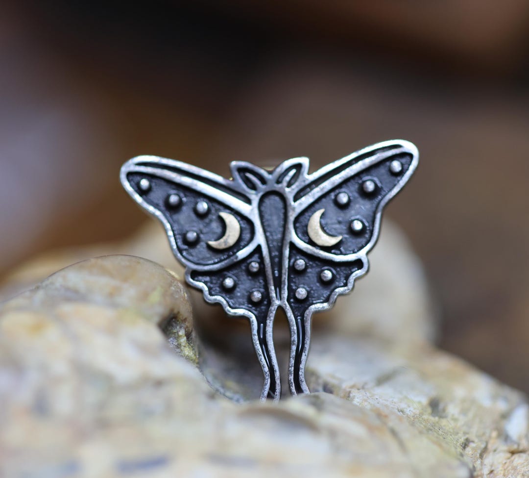 Luna Moth Pin Ulfr Solid Sterling New Beginnings 22x20mm Brooch La Luna ...