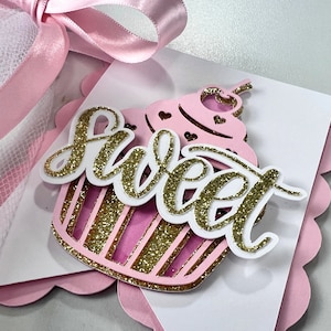 Cupcake ONE Banner [pink] - First Birthday High Chair Sign - Sweet One ...