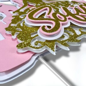 Princess Cake Topper - Birthday Party Princess Decoration - Pink and ...