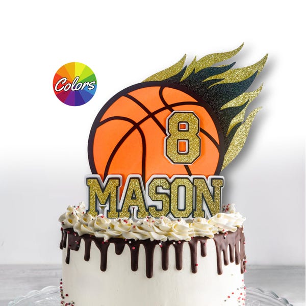 Basketball Cake Topper - Etsy