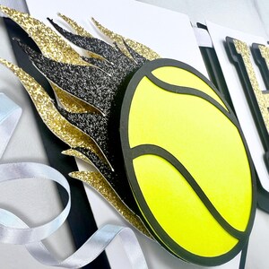 Tennis Party Name Banner - Personalized Sign With Custom Wording, Team ...