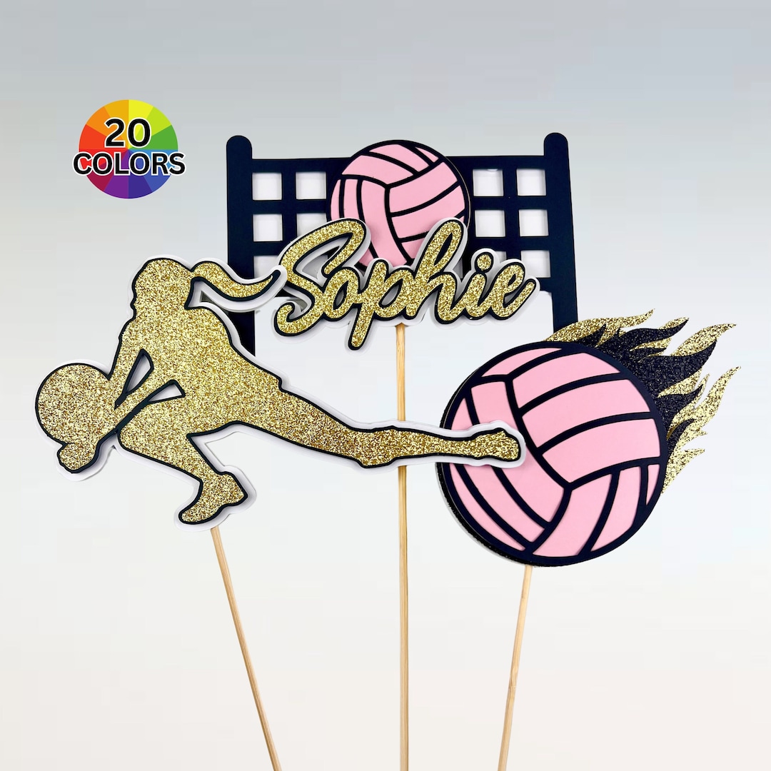 Volleyball Centerpiece Set Birthday Party Decoration 3-piece Set Sport ...