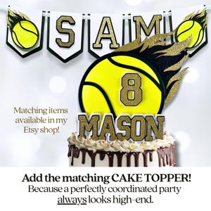 Tennis Party Name Banner - Personalized Sign With Custom Wording, Team ...