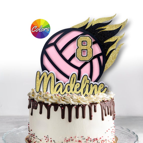 Volleyball Cake Toppers Party Basketbal Happy Birthday Cake Topper,