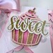 Cupcake ONE Banner pink First Birthday High Chair Banner Sweet One ...