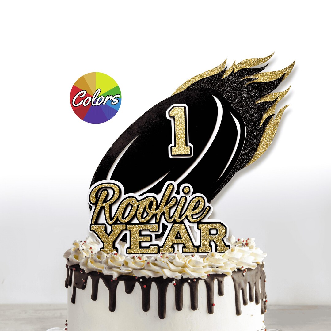 Hockey ONE Cake Topper - Boys Rookie Year Cake Topper - 1st Birthday ...