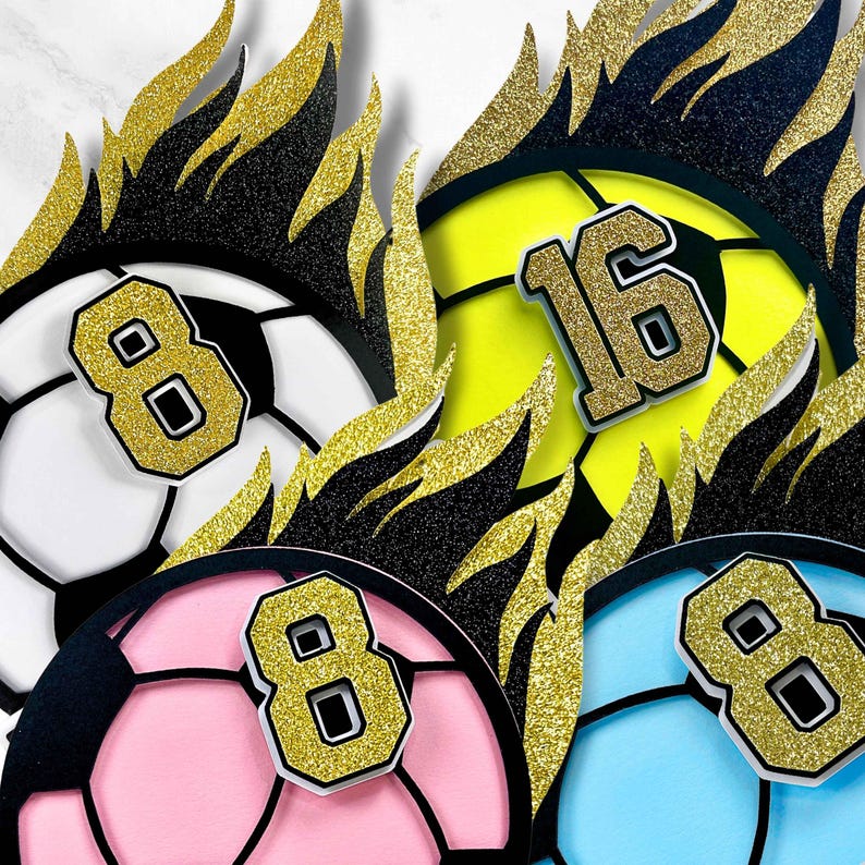 Soccer Cake Topper, Personalized Birthday Decorations, Sports Party ...