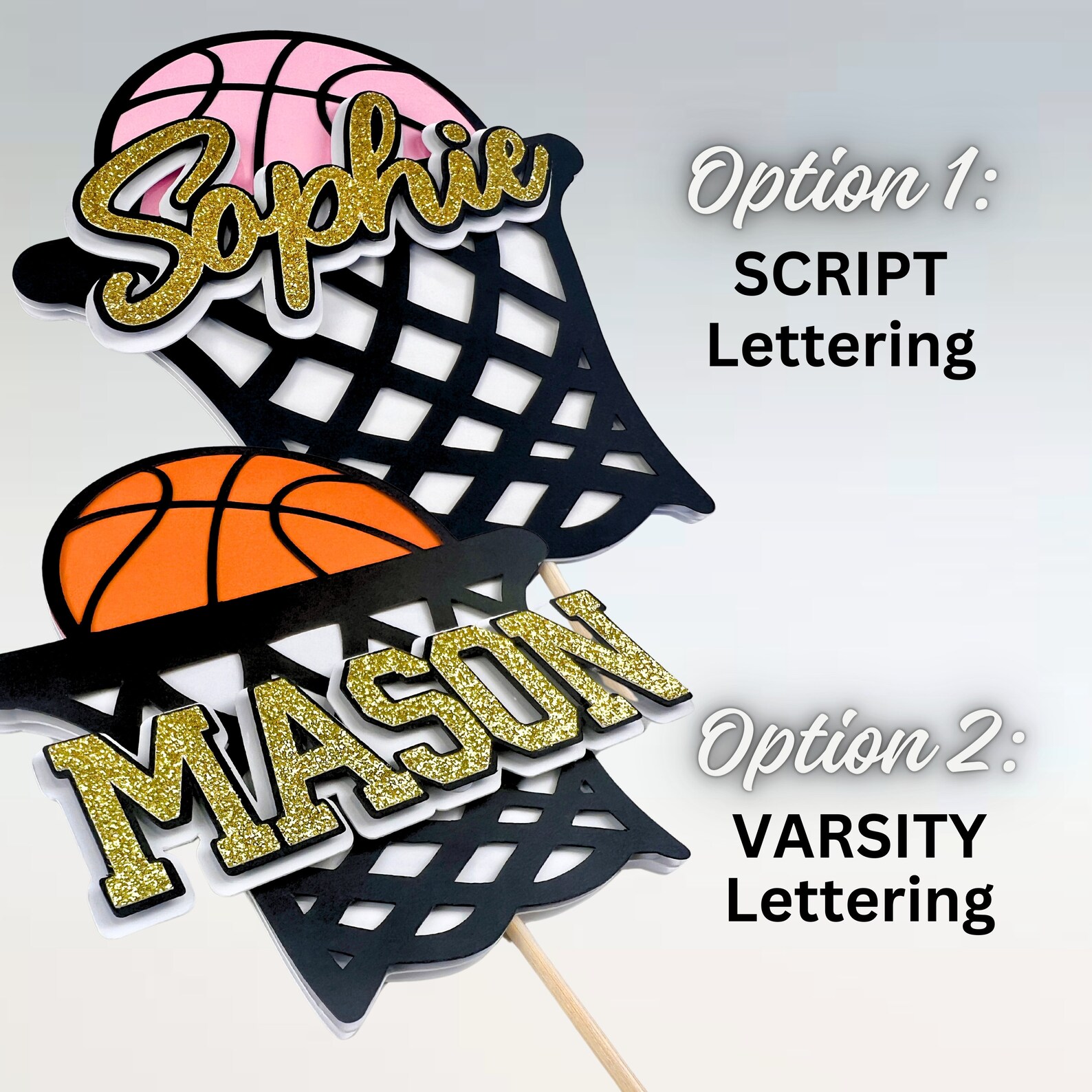 Girls Basketball Centerpiece Set Birthday Party Decoration 3-piece Set ...