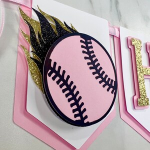 Softball Birthday Banner pink Girls Softball Party Decoration Sports ...