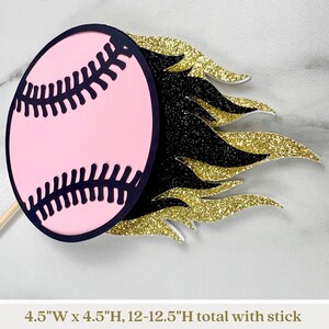 Girls Softball Centerpiece Sticks Birthday Party Decoration Sport Theme ...