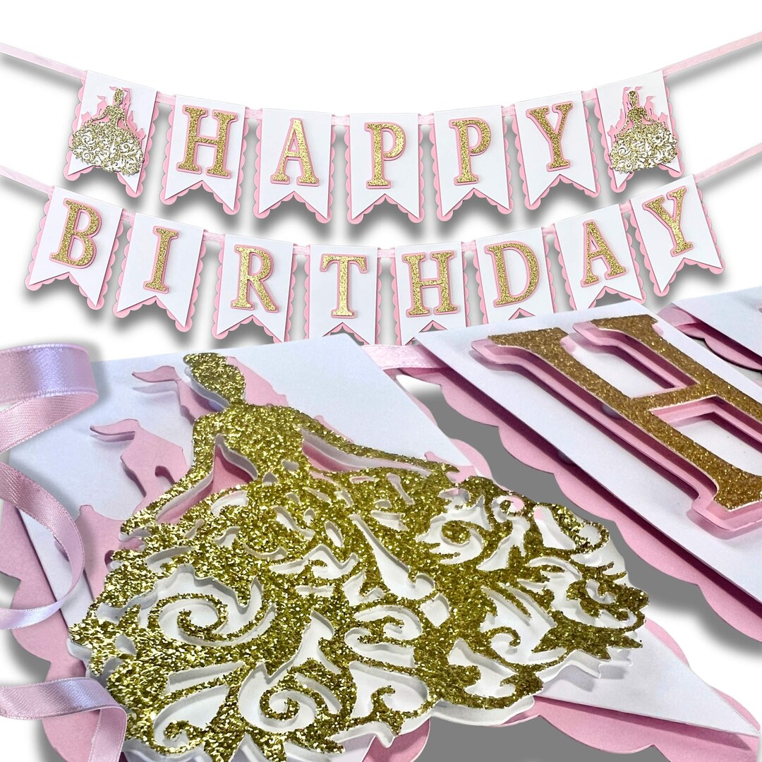 Princess Party Banner – Personalized Birthday Banner With Custom Name ...