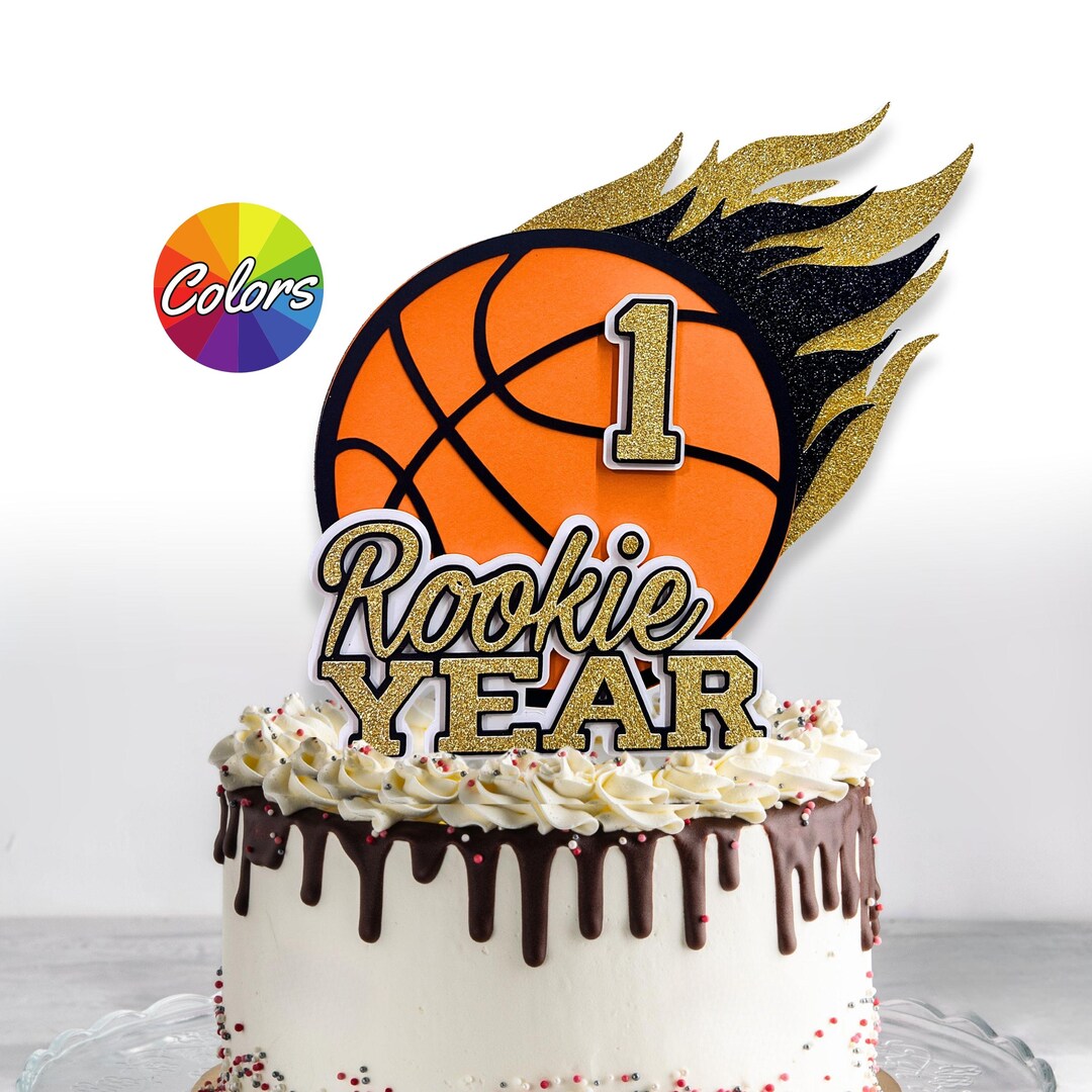 Basketball ONE Cake Topper - Rookie Year Cake Topper - 1st Birthday ...