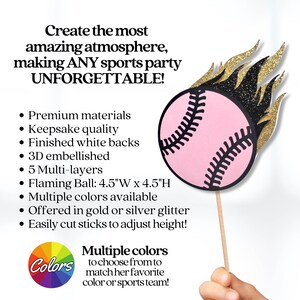 Girls Softball Centerpiece Sticks - Birthday Party Decoration - Sport ...