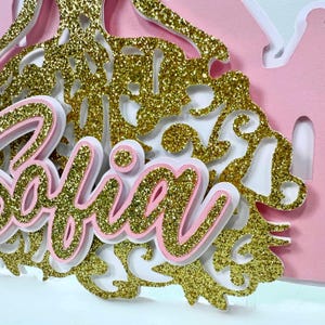 Princess Cake Topper - Birthday Party Princess Decoration - Pink and ...