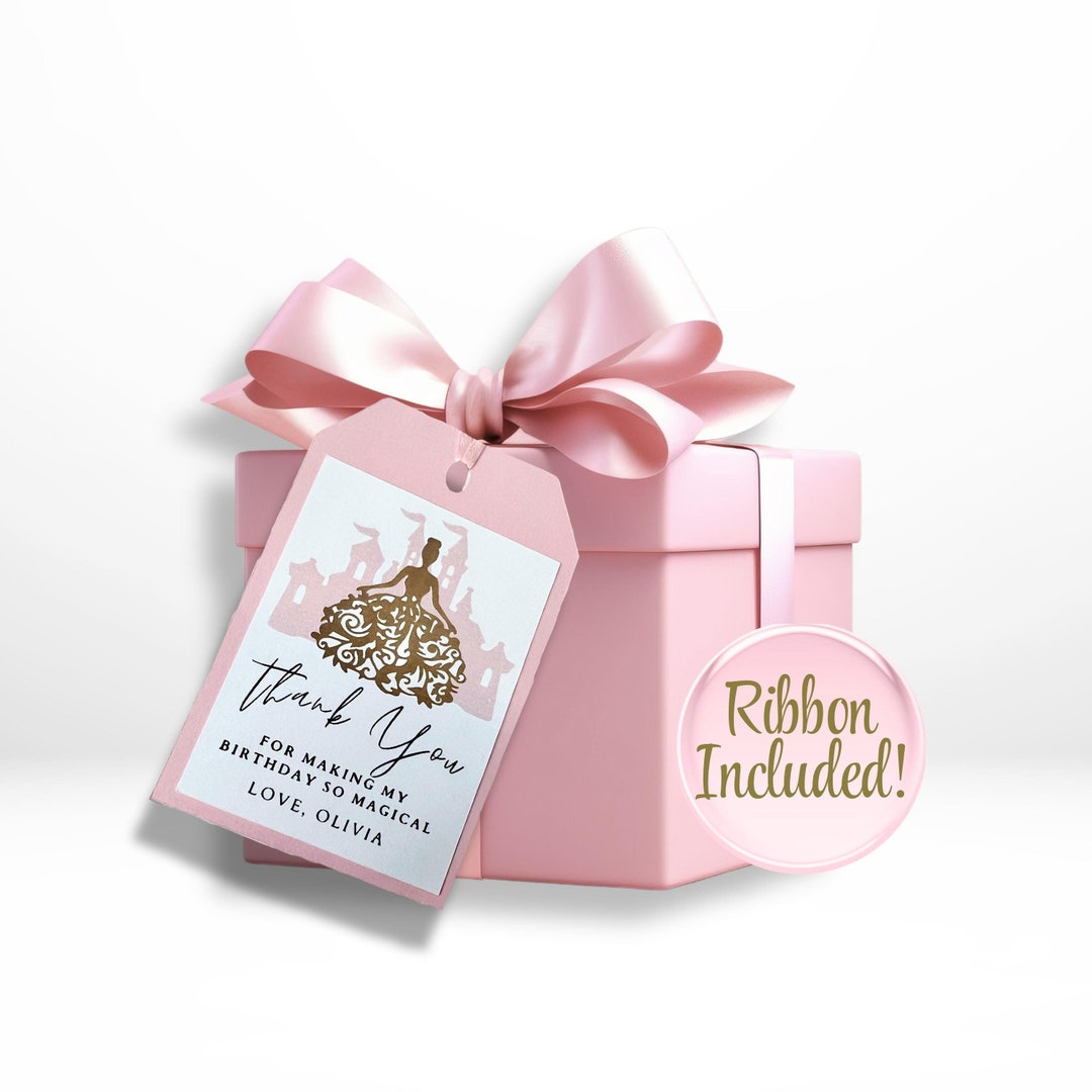 Princess Favor Tag Set Customized Gift Tags Birthday Party Favors ...