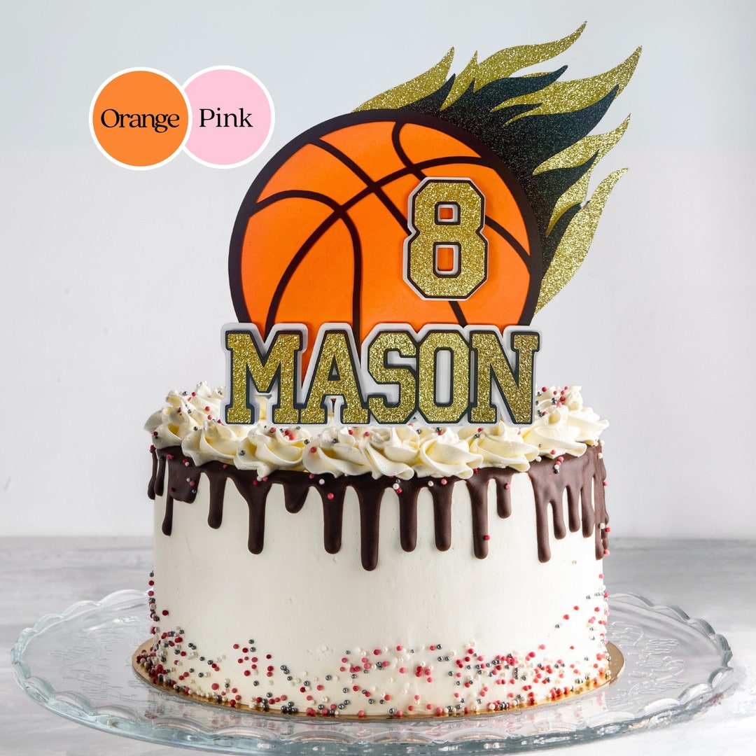 Basketball Cake Topper varsity Lettering Birthday Party Decoration ...
