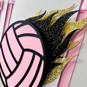 Volleyball Birthday Banner pink Girls Volleyball Party Decoration ...