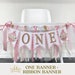 Cupcake ONE Banner pink First Birthday High Chair Banner Sweet One ...