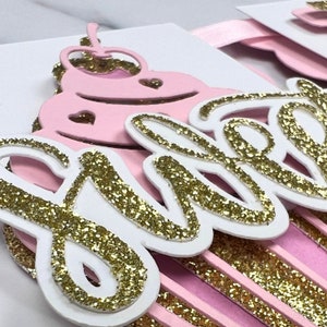 Cupcake ONE Banner pink First Birthday High Chair Banner Sweet One ...