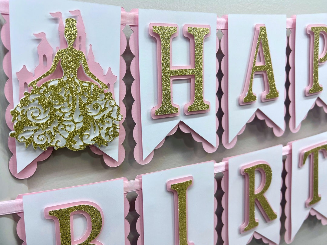 Princess Party Banner Princess Birthday Banner Princess Birthday Royal ...