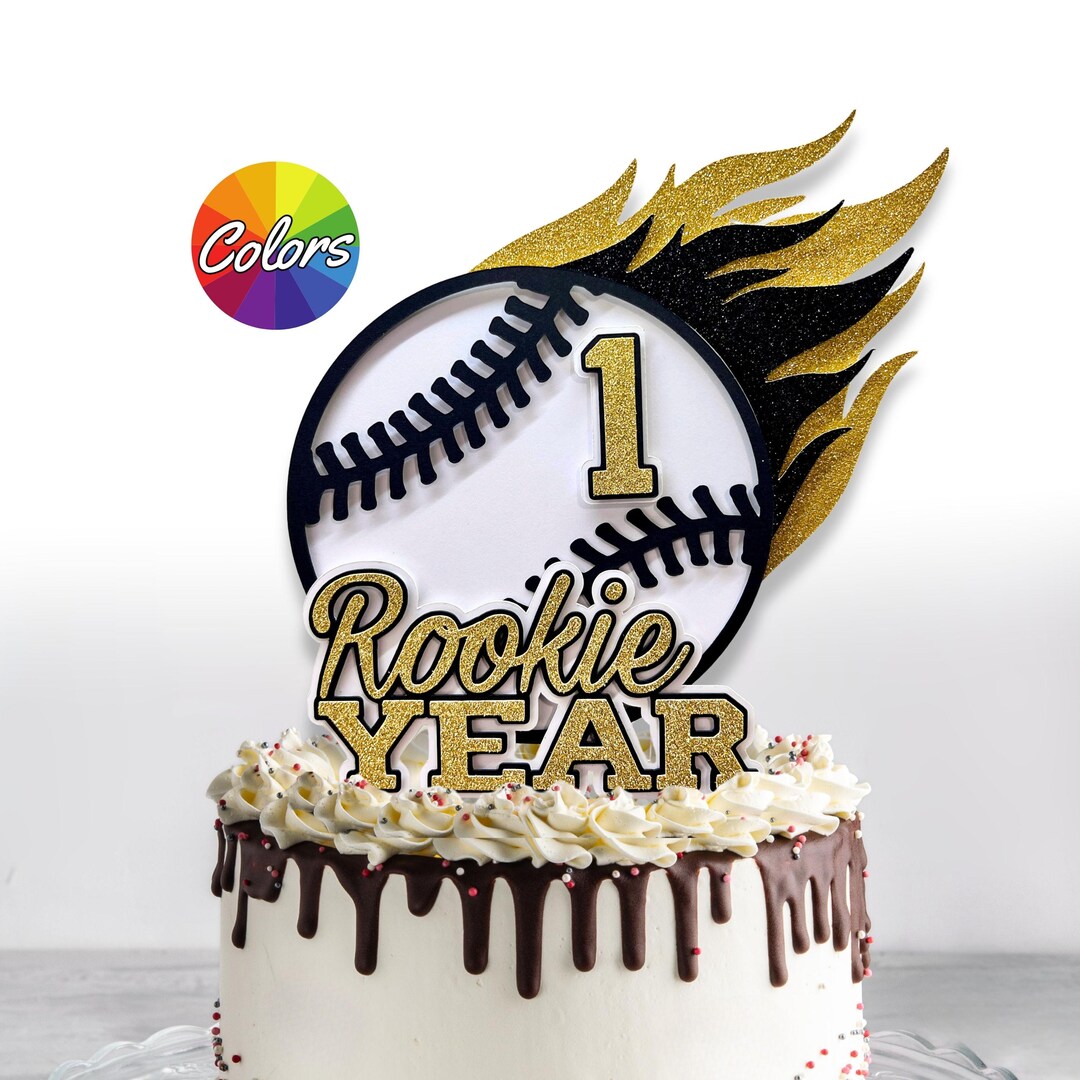 Baseball ONE Cake Topper - Rookie Year Cake Topper - 1st Birthday Party ...