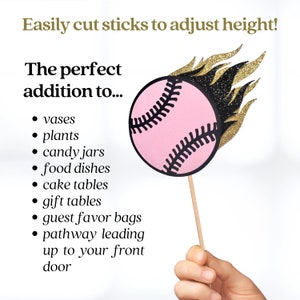 Girls Softball Centerpiece Sticks Birthday Party Decoration Sport Theme ...