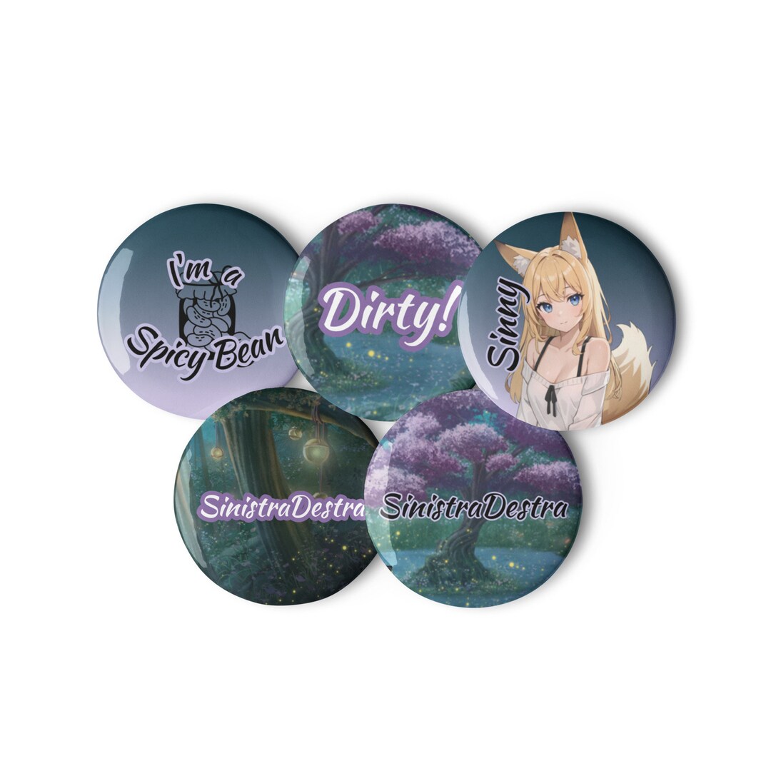 Set of 5 Pin Buttons - Etsy
