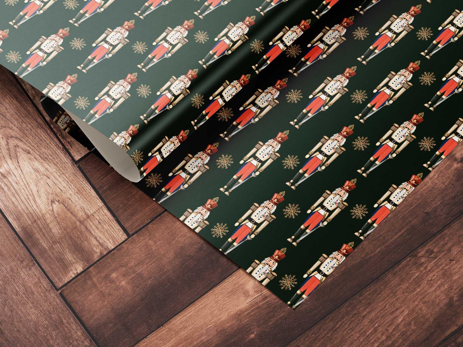 Christmas Nutcracker Wrapping Paper Roll Holiday Gift Wrap Festive ...