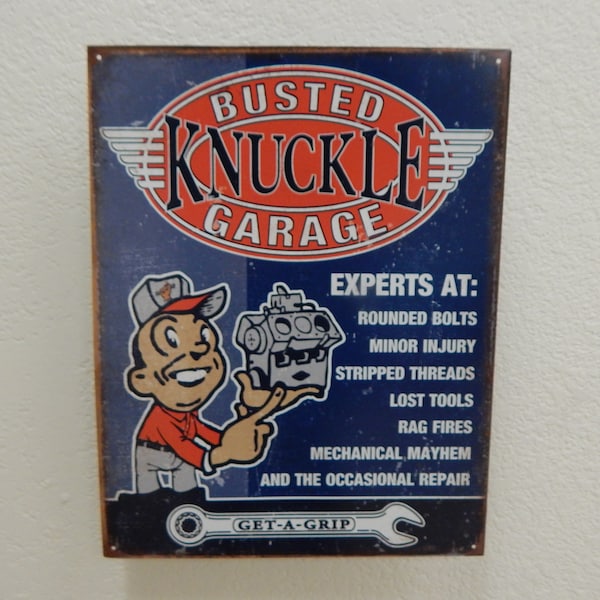 Busted Knuckle Sign - Etsy