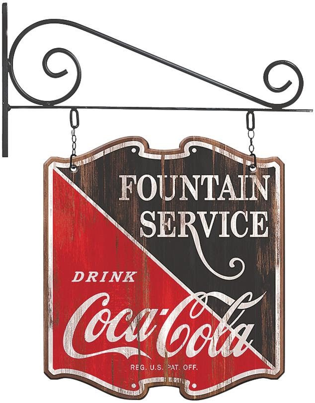 Coca Cola Fountain Service Double Sided Wooden Hanging Sign - Etsy
