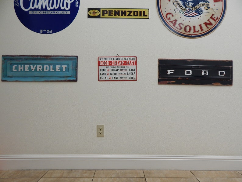 Good, Cheap, Fast Service Metal Sign Vintage - Etsy