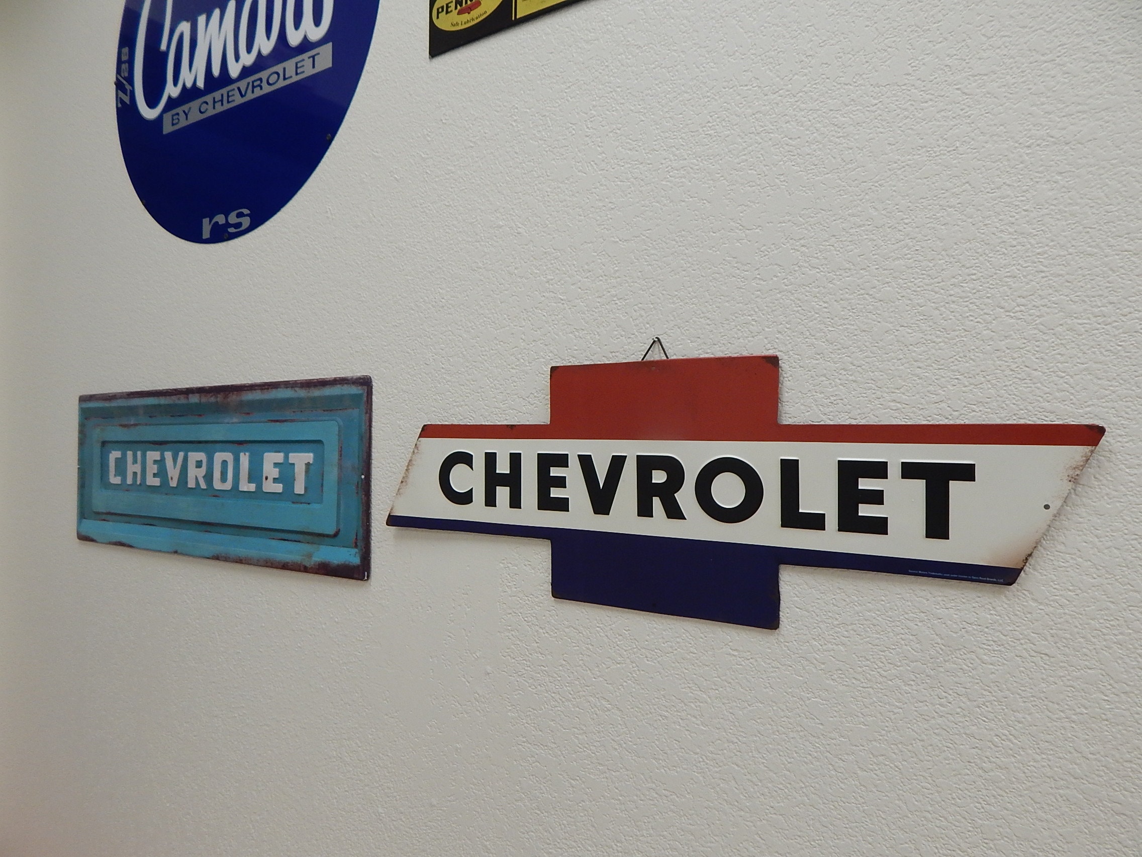 Large Chevrolet Bowtie Metal Sign Red, White and Blue - Etsy