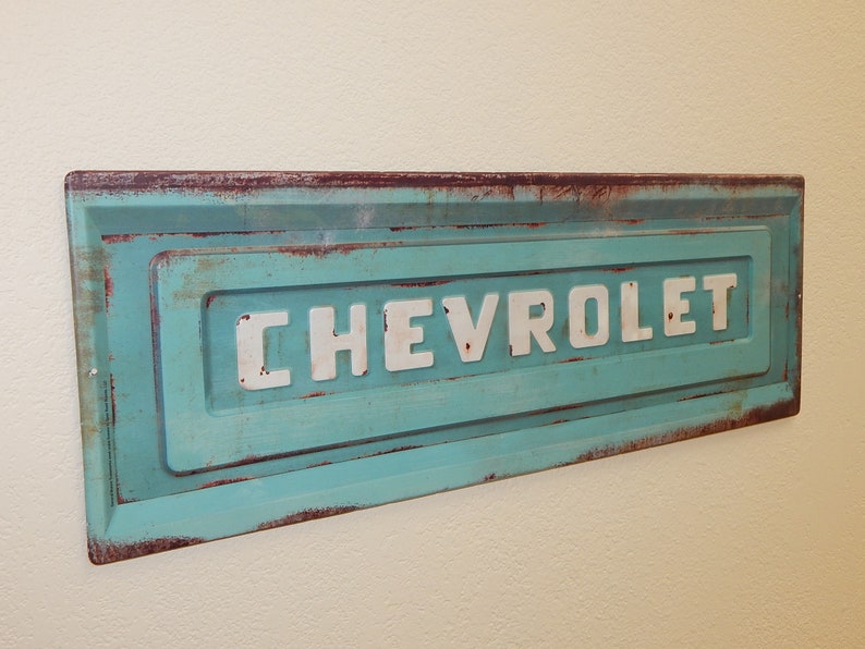 Vintage Chevrolet Truck Tailgate Wall Art Sign - Etsy