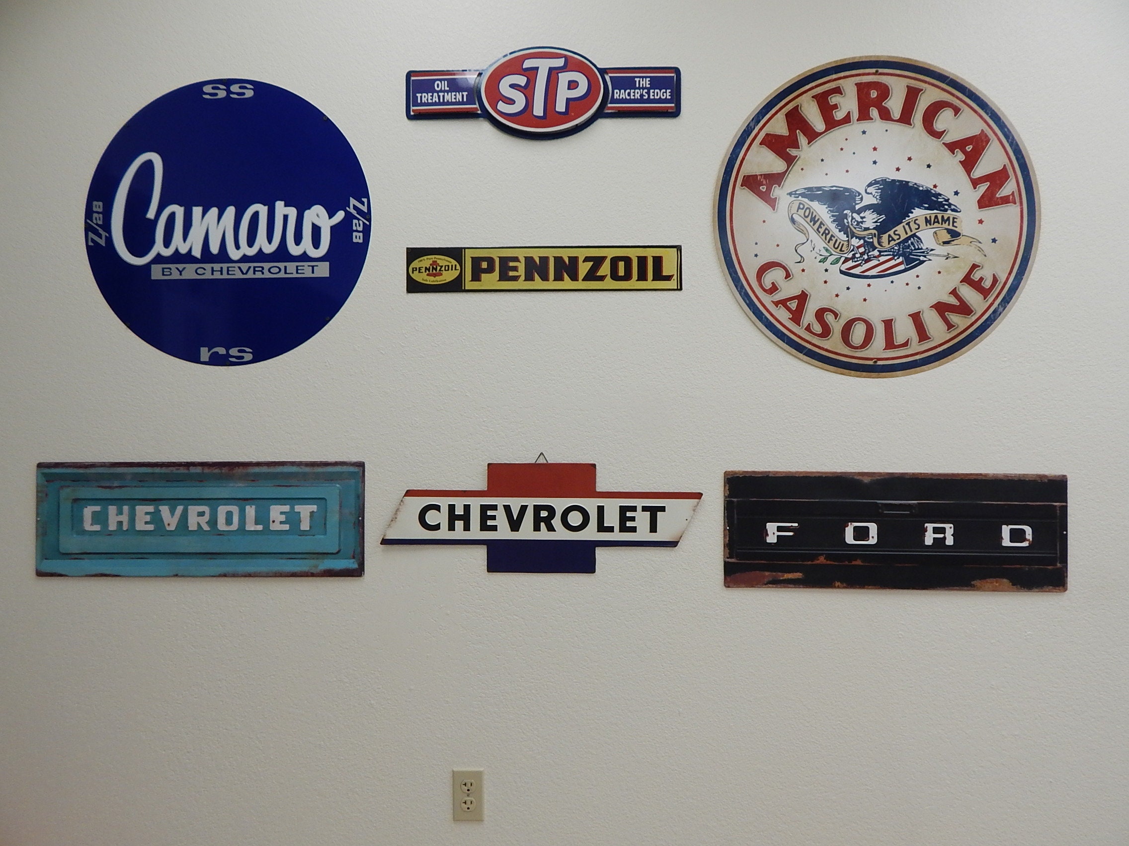 Large Chevrolet Bowtie Metal Sign Red, White and Blue! - Etsy