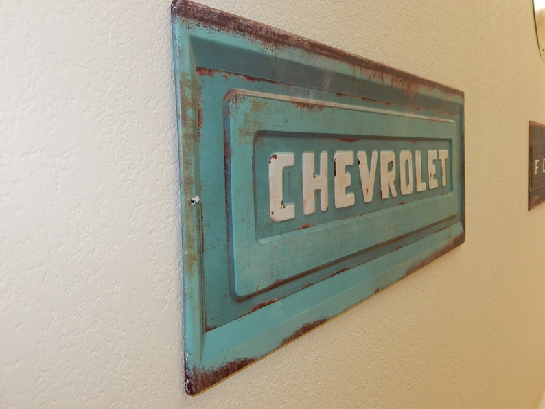 Vintage Chevrolet Truck Tailgate Wall Art Sign - Etsy