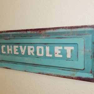 Vintage Chevrolet Truck Tailgate Wall Art Sign - Etsy
