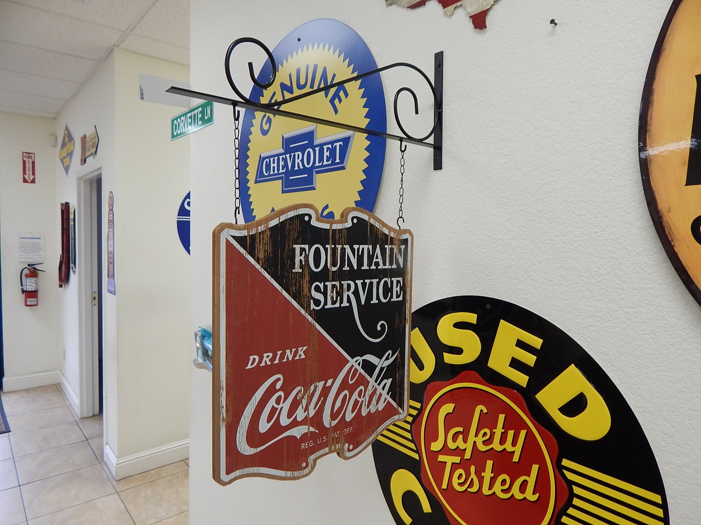 Coca Cola Fountain Service Double Sided Wooden Hanging Sign - Etsy