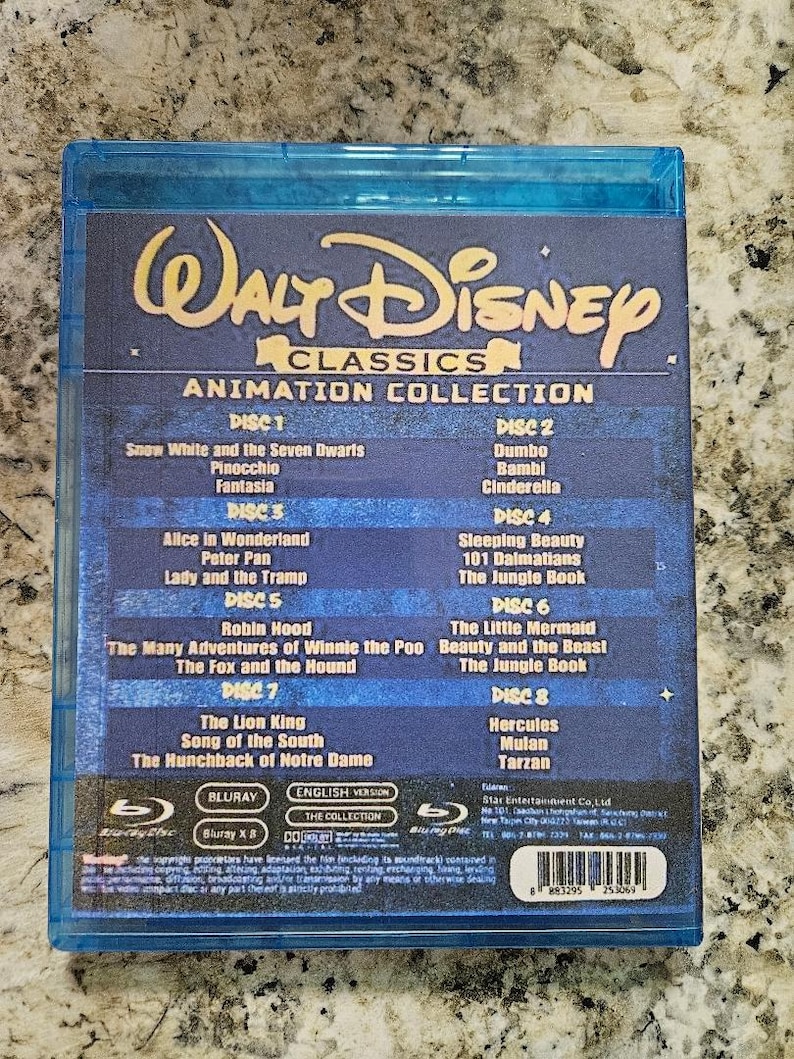 Walt Disney Classic Animation Collection 24 Classics Blu Ray - Etsy