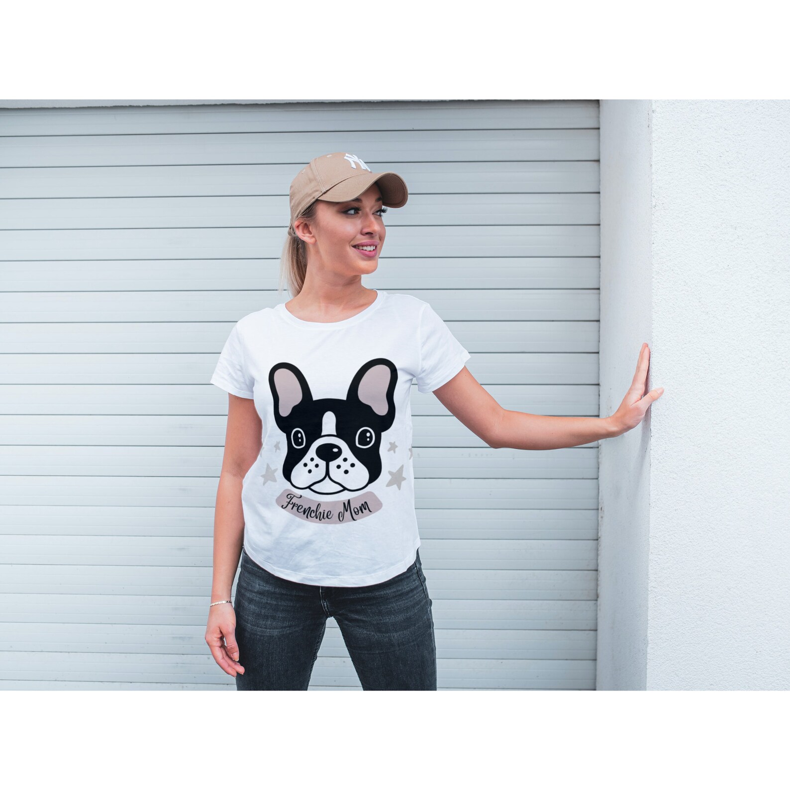 Frenchie Mom PNG, Frenchie Mom. Modern Pet Clipart, Frenchies, Portrait ...