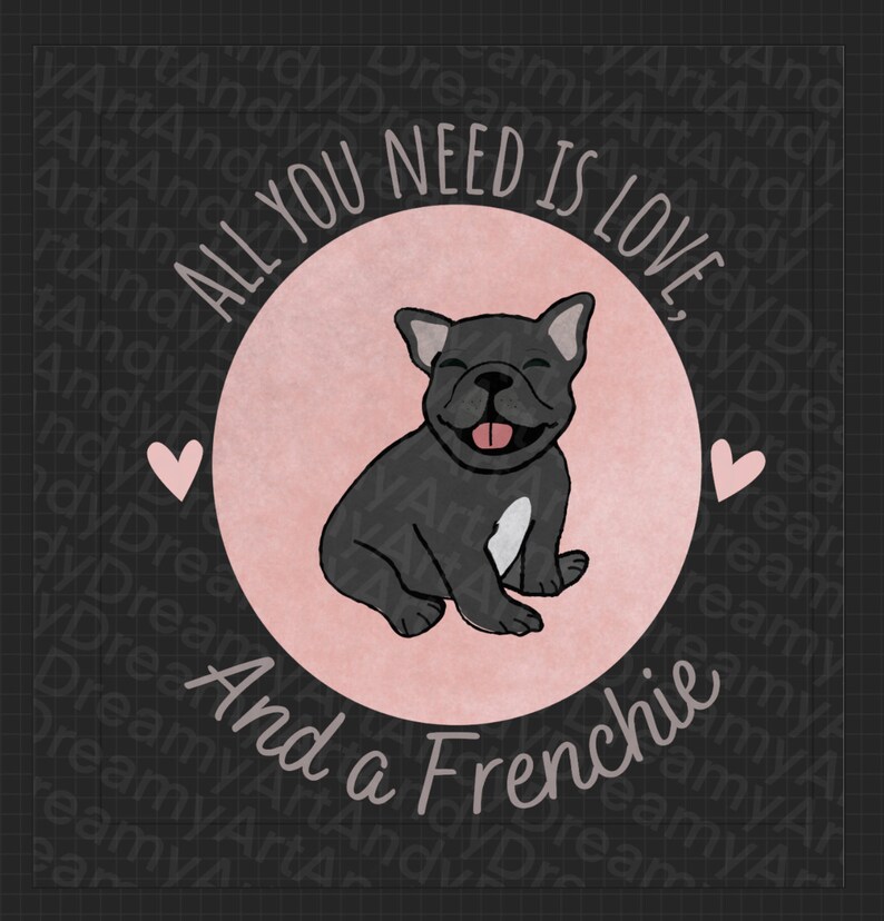 Frenchie Digital Stickers, PNG Transparent Clip Art File for Download ...