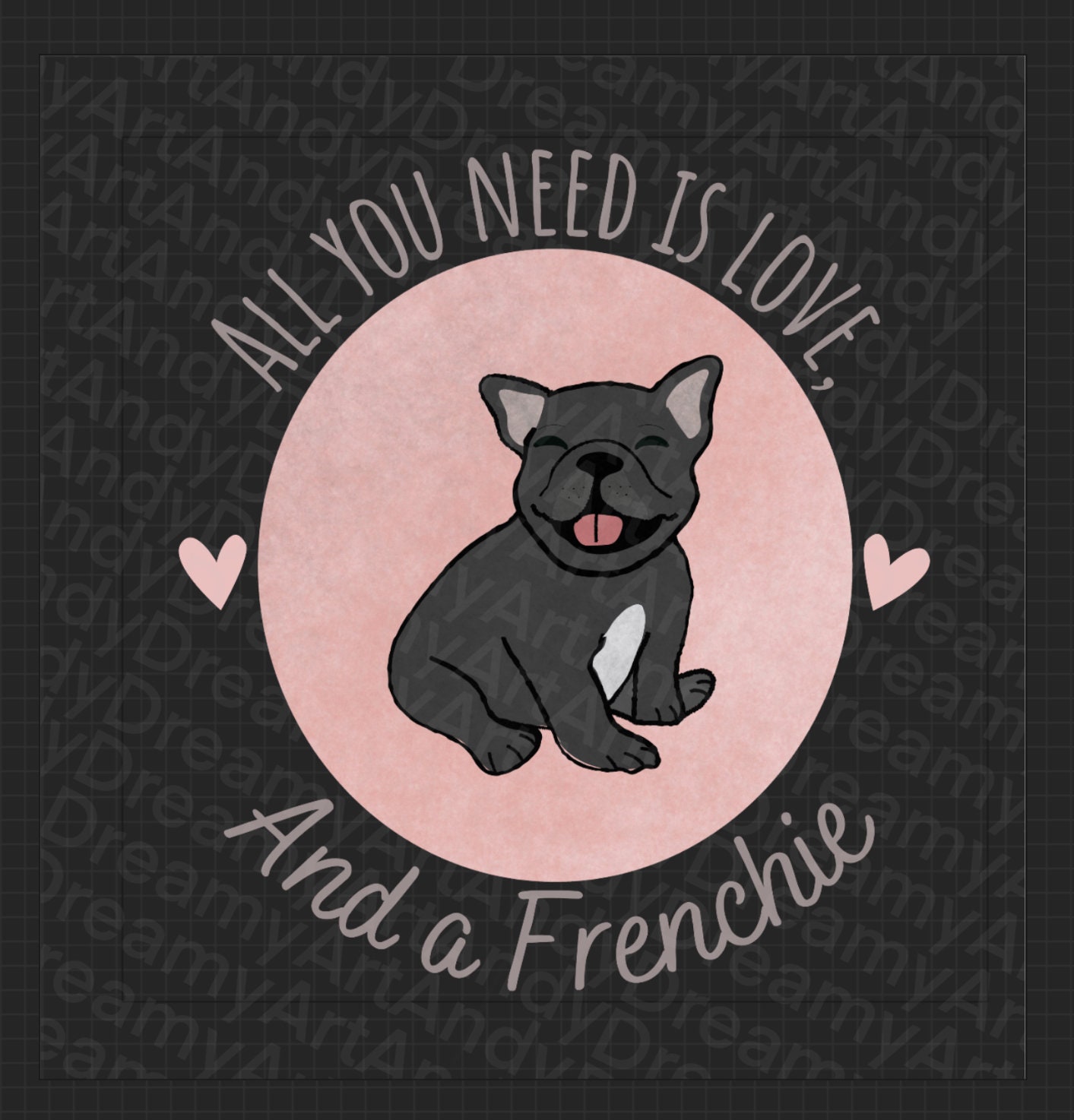 Frenchie Digital Stickers, PNG Transparent Clip Art File for Download ...