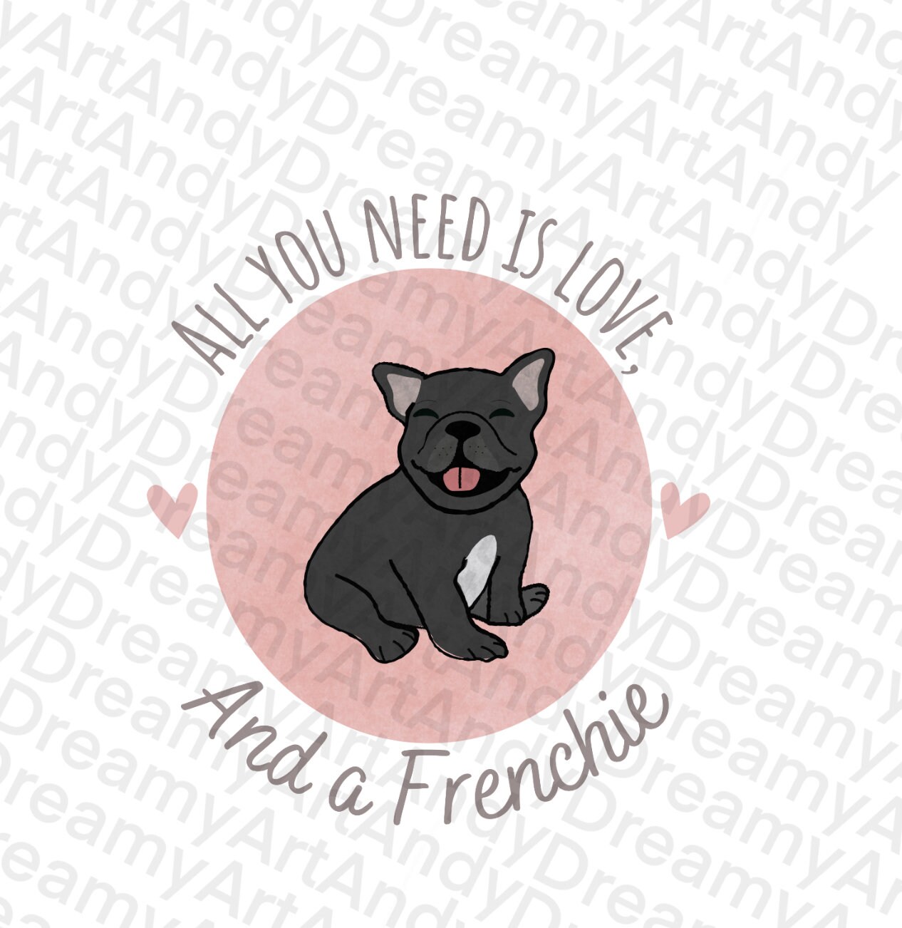 Frenchie Digital Stickers, PNG Transparent Clip Art File for Download ...
