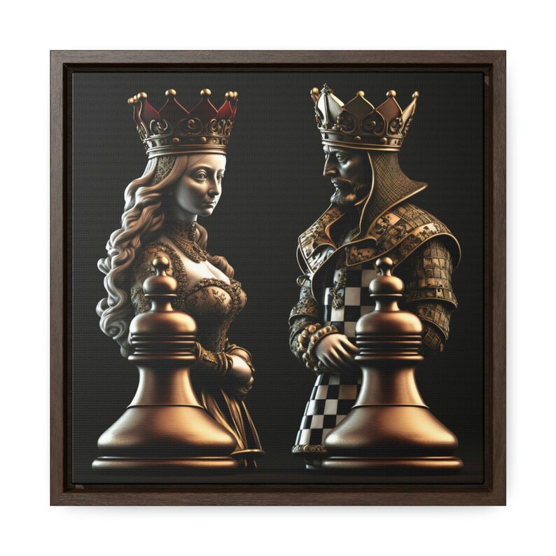 The King and Queen's Gambit: Chess Canvas Painting Masterpiece Artwork ...