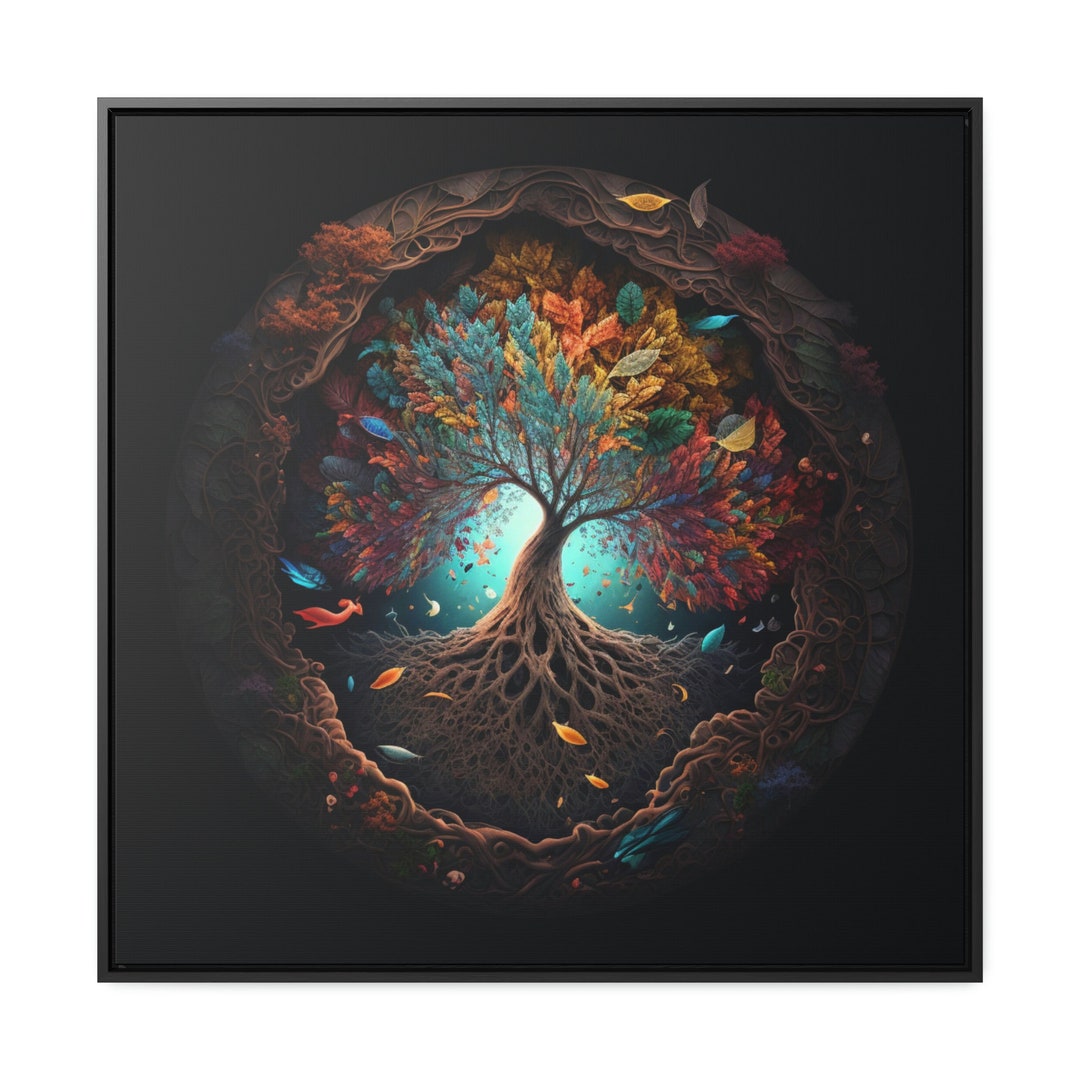 Roots and Branches: Tree of Life Canvas Painting Masterpiece Artwork ...